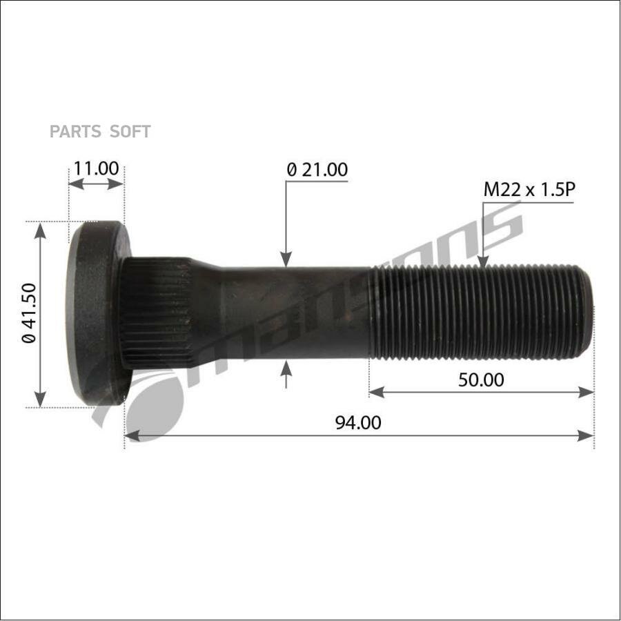 33200035 MANSONS Болт колесный