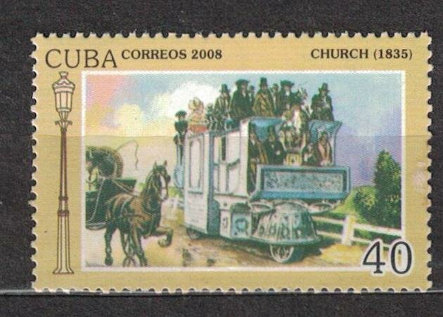 Почтовые марки Куба 2008г. "Автомобиль Черча" Автомобили MNH