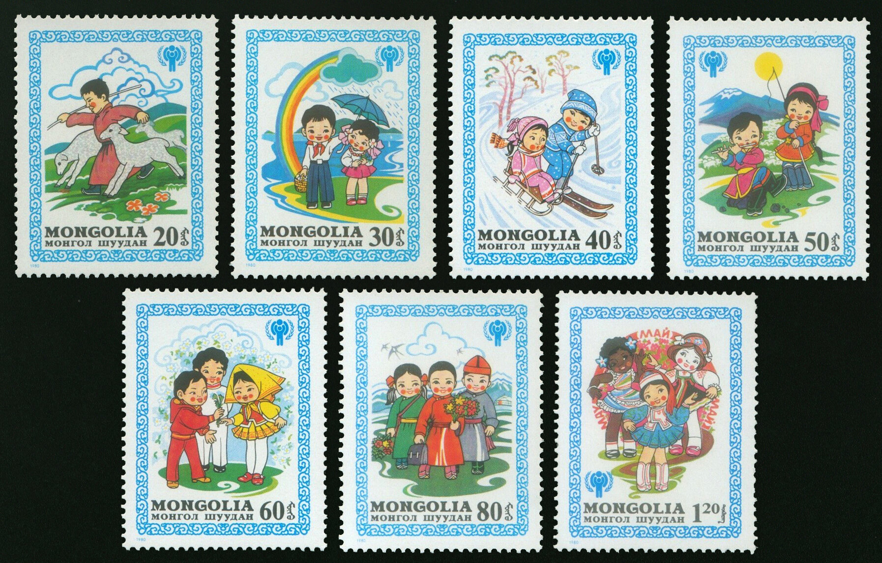 Почтовые марки Монголия 1980г. "Международный год ребенка" Дети MNH