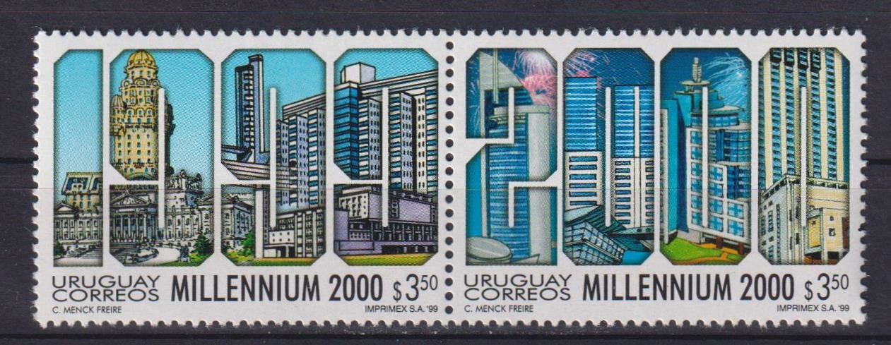 Почтовые марки Уругвай 1999г. "Миллениум" Архитектура MNH