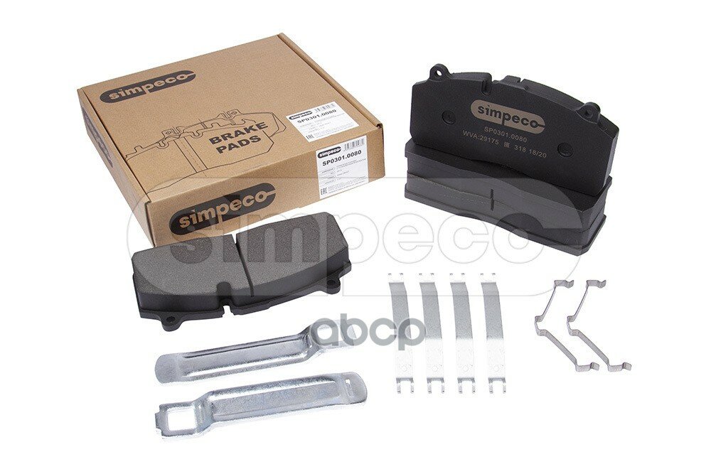 Колодки торм к т с уст комп Haldex DB22 LT WVA 29175 SP0301 0080 SIMPECO арт. SP03010080