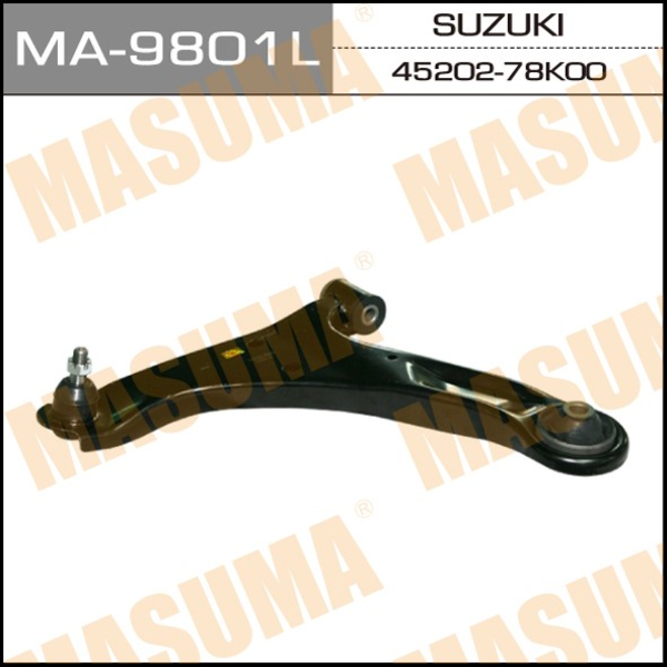 MASUMA MA-9801L (4520265J00 / 4520278K00) рычаг подвески пер. лев. Suzuki (Сузуки) grand vitara, eScudo (Скудо) jb416, jb420,