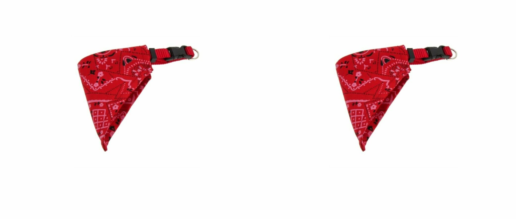 Каскад Ошейник нейлон с косынкой красный,15 мм х 25-40 см,2 шт