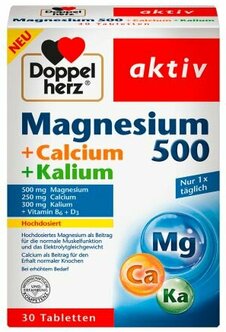 Магний 500 + кальций + калий, Doppelherz, 30 штук - инструкция ...