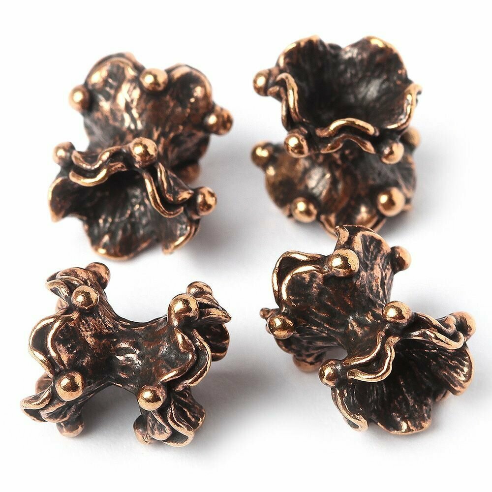 Разделитель 0513(4), набор бусин 4 штуки, авторская фурнитура для бижутерии — фото 1