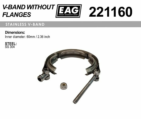 Хомут V-Band 60мм 2.36' SS304 EAG 221160