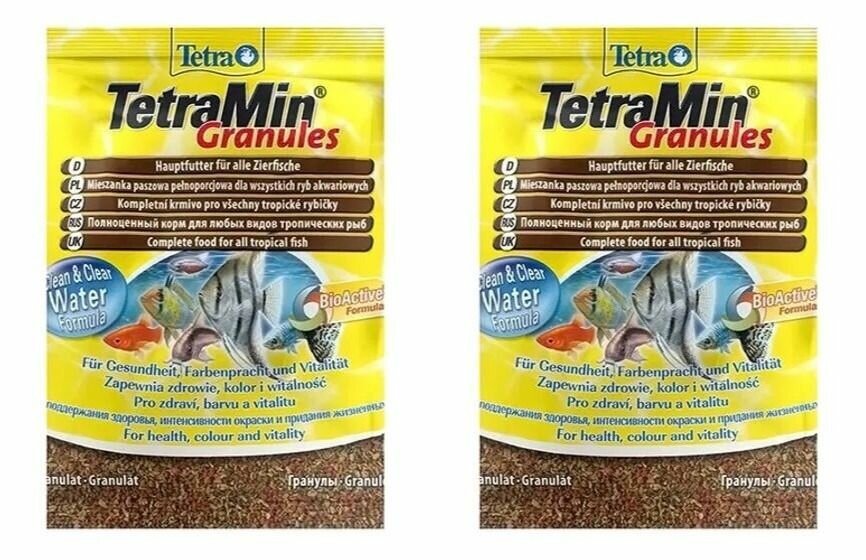 Tetra Корм для декоративных рыб TetraMin Granules, гранулы, 15 г, 2 уп/