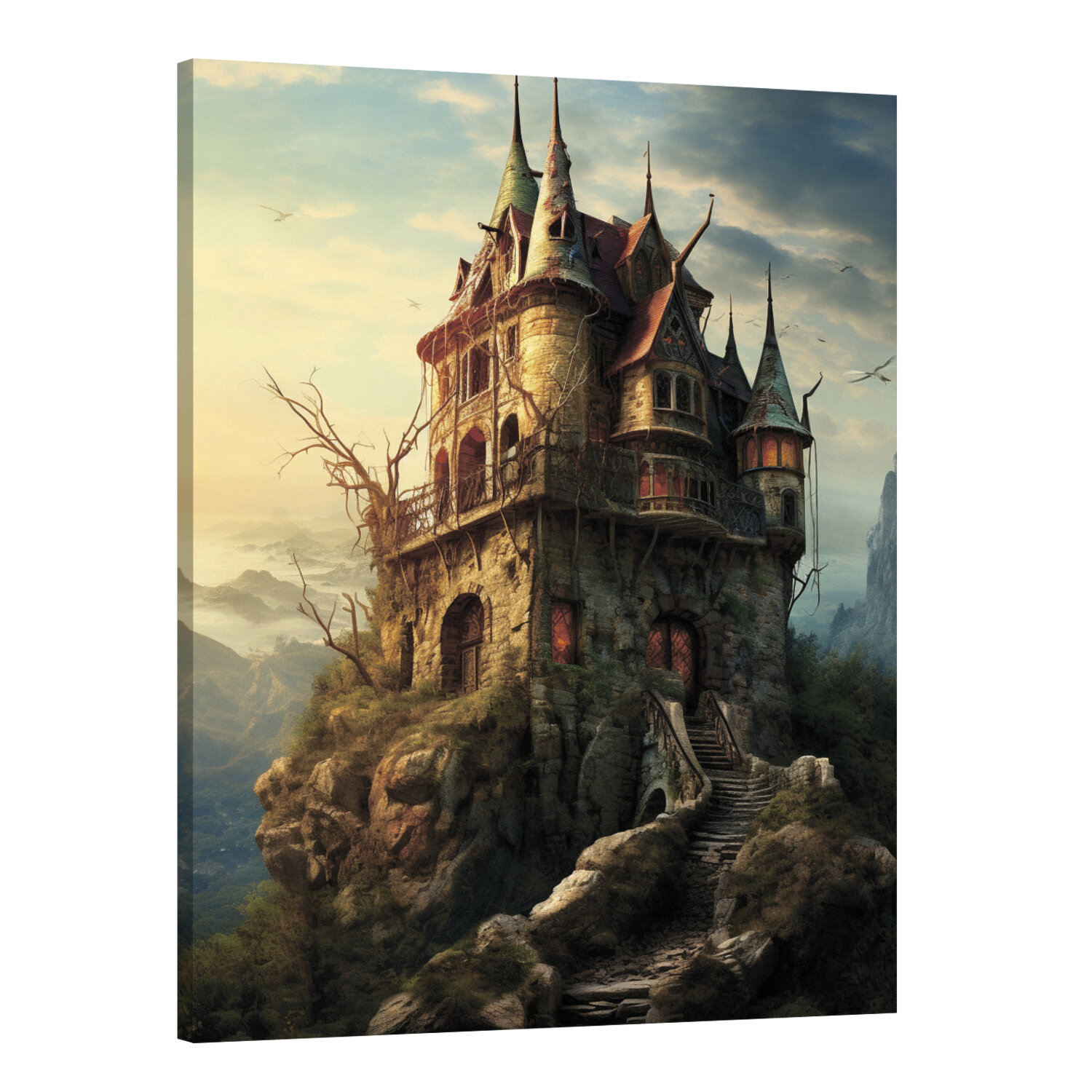 Интерьерная картина 50х70 "Старый замок"