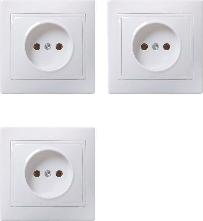 Розетка IEK Кварта белая (комплект из 3 шт)