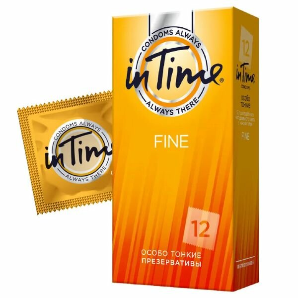 In time Презервативы из натурального латекса Fine особо тонкие №12