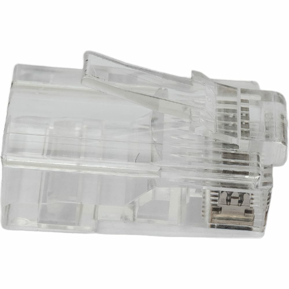 Коннектор NETLAN RJ45/8P8C, Кат.5e, 3мкд, универсальный, под 0,47-0,51мм, неэкранированный, 100
