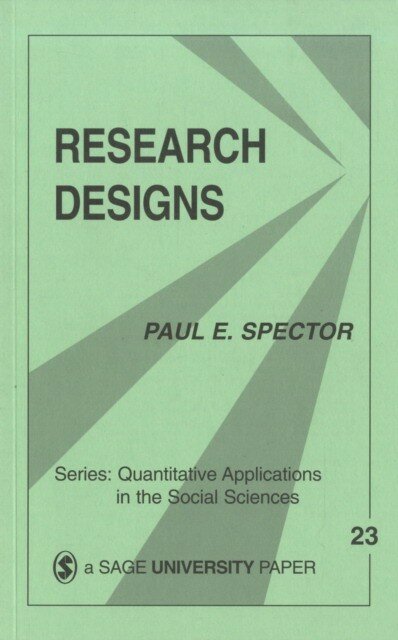 Research Designs by Paul E. Spector