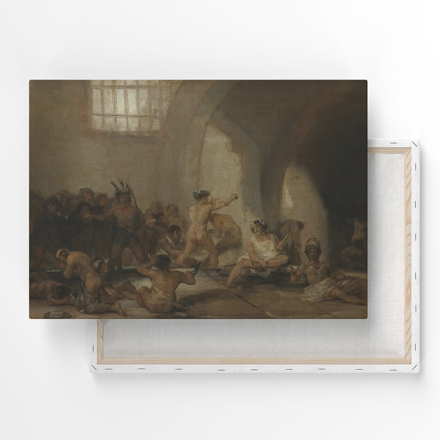 Картина на холсте, репродукция / Франсиско Гойя - La casa de locos / Размер 30 x 40 см