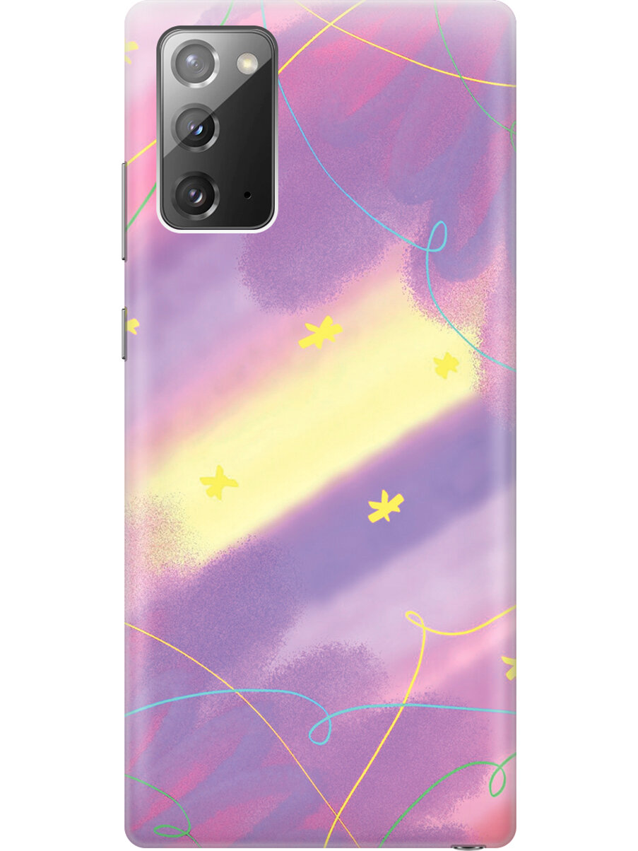 Силиконовый чехол на Samsung Galaxy Note 20, Самсунг Ноут 20 с принтом "Сиреневые сны"