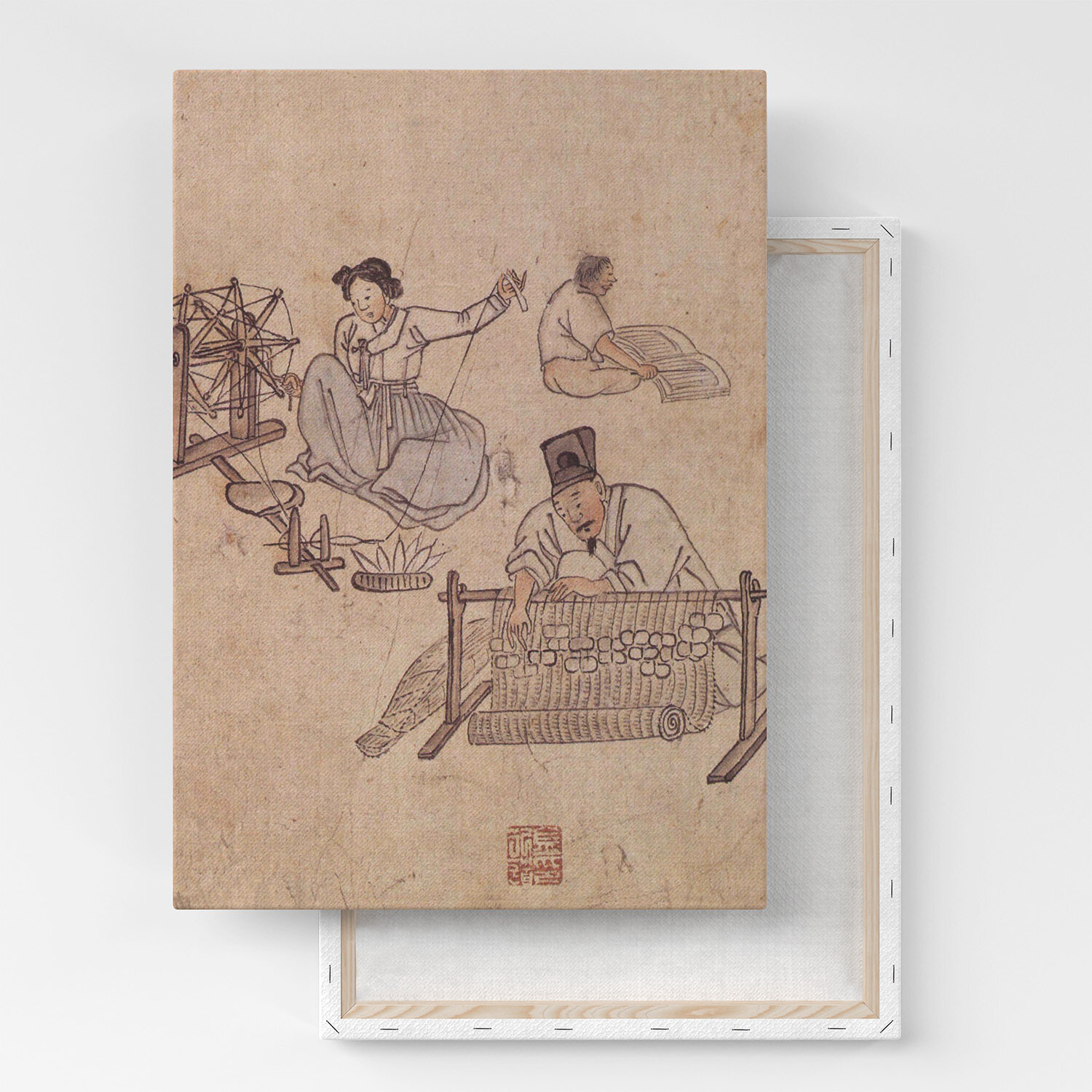 Картина на холсте, репродукция / Ким Хон До / Размер 30 x 40 см