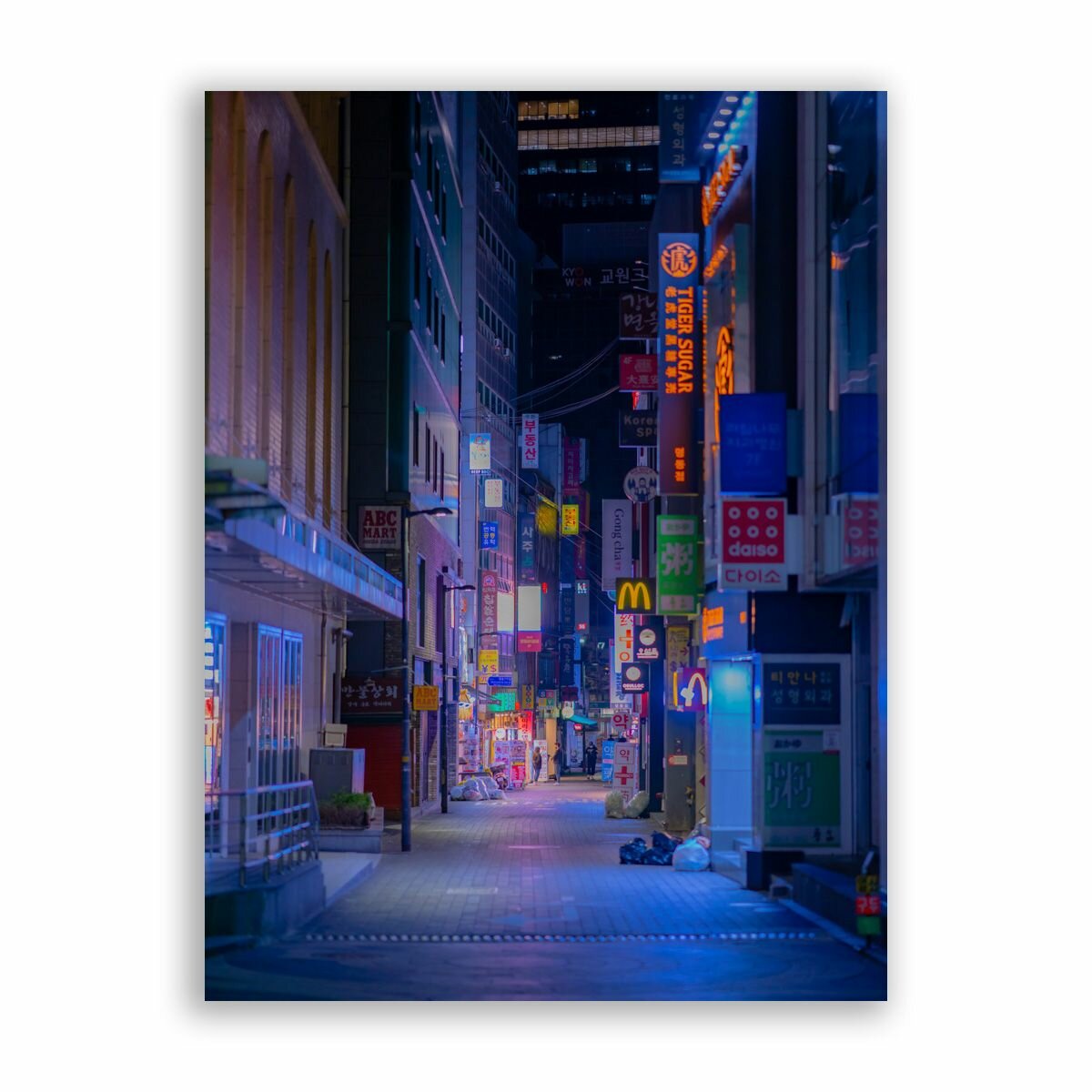 Постер, плакат на бумаге / Улицы Южной Кореи / Размер 30 x 40 см