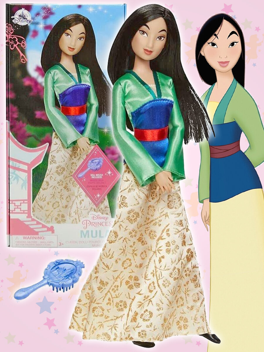 Кукла Мулан с аксессуарами классическая Disney Mulan