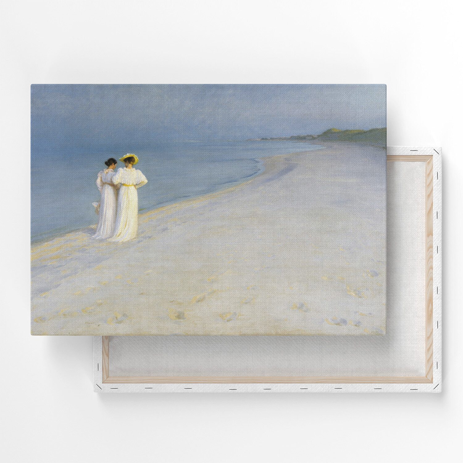 Картина на холсте, репродукция / Педер Северин Кройер - Summer evening on Skagen / Размер 80 x 106 см