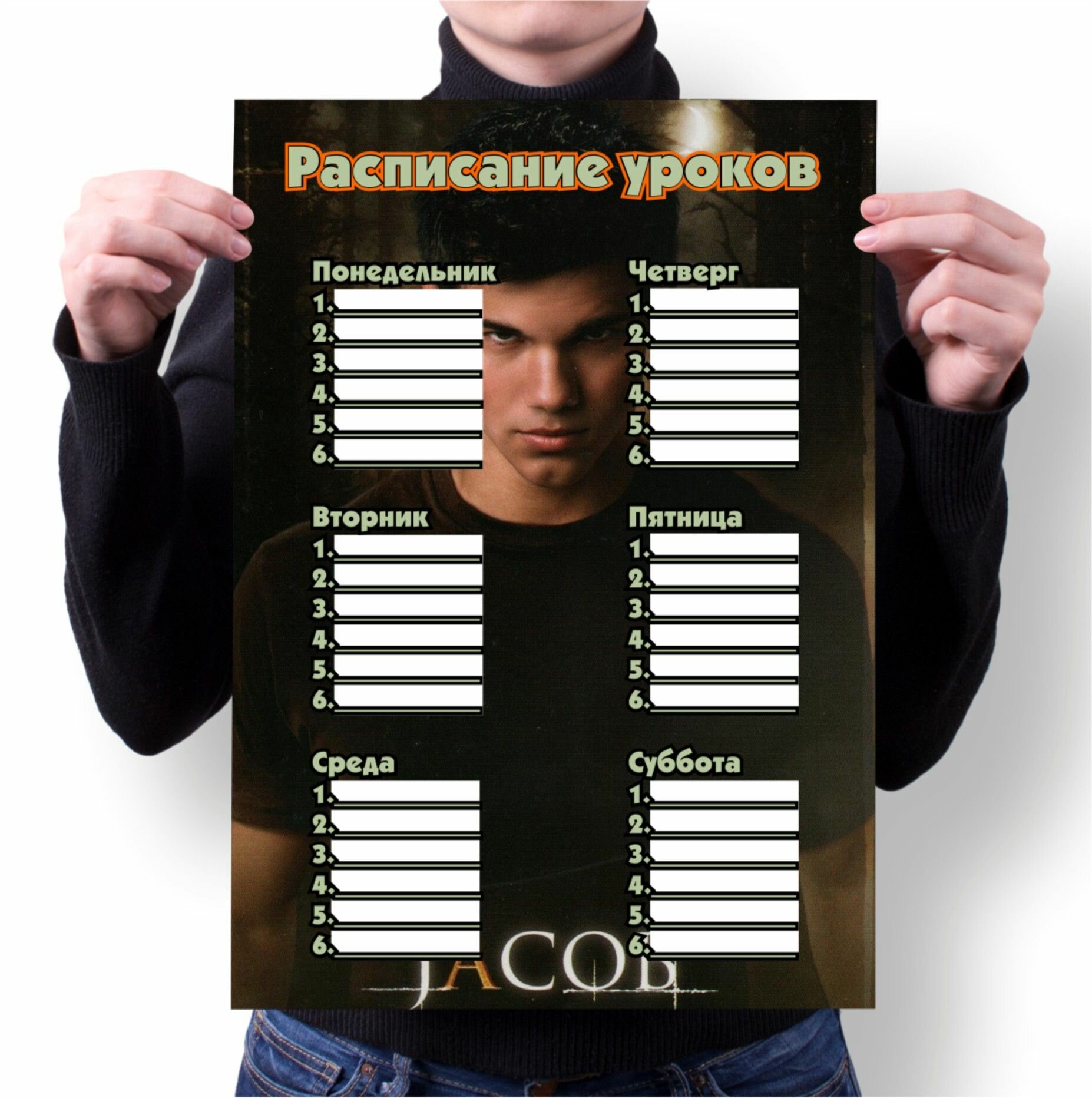 Расписание уроков формата А4, "Сумерки" , Twilight