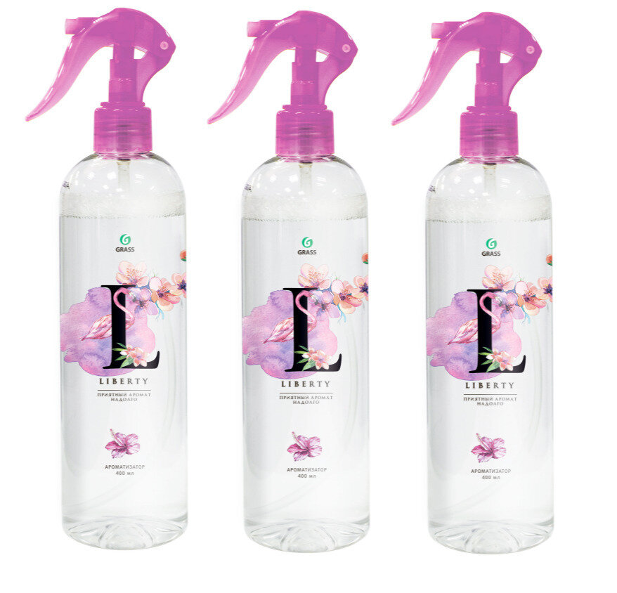 Жидкий освежитель воздуха GraSS "Liberty", Цветущая магнолия, 400мл, 3 шт