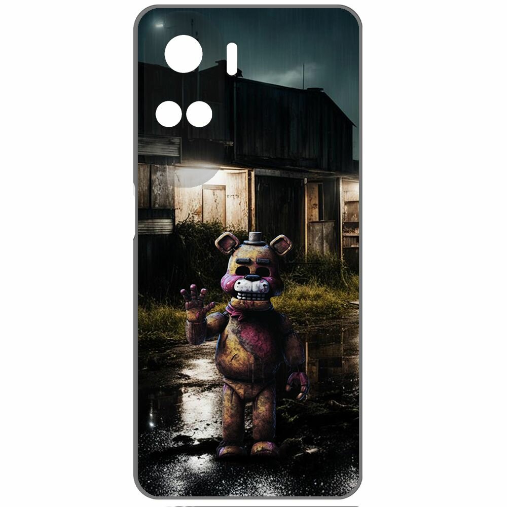 Чехол-накладка Krutoff Soft Case фнаф (FNAF) - Фредди под дождем для Honor 90 Lite черный