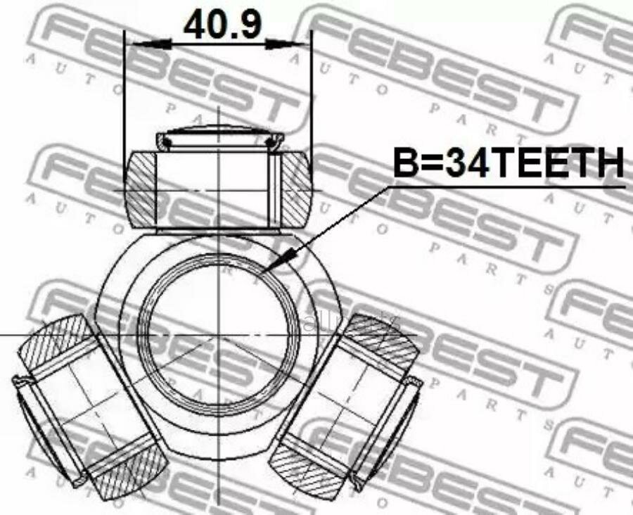 FEBEST 2116-GE34 Трипоид 34x40.9