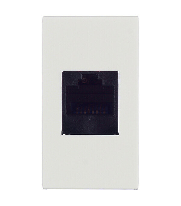 Розетка для кабель-канала компьютерная DKC Viva белая RJ45 1 модуль 45038