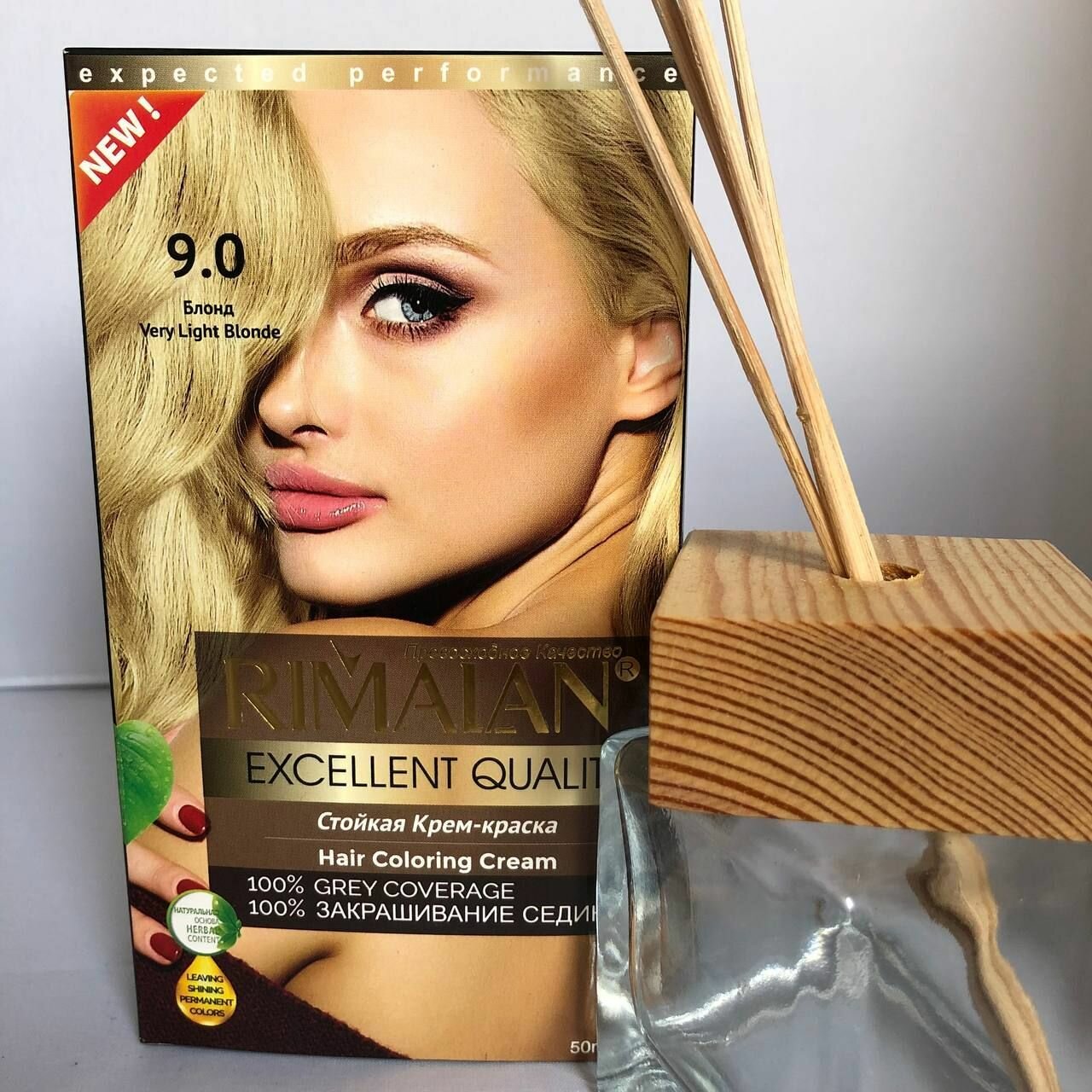Крем-краска Rimalan 9.0 "Блонд", для всех типов волос, стойкий цвет, 115мл