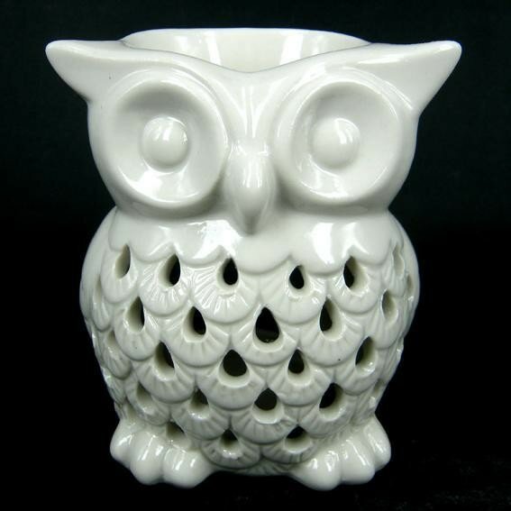 Аромалампа белая сова (керамика, евро-качество, 10 см.), 1 шт.