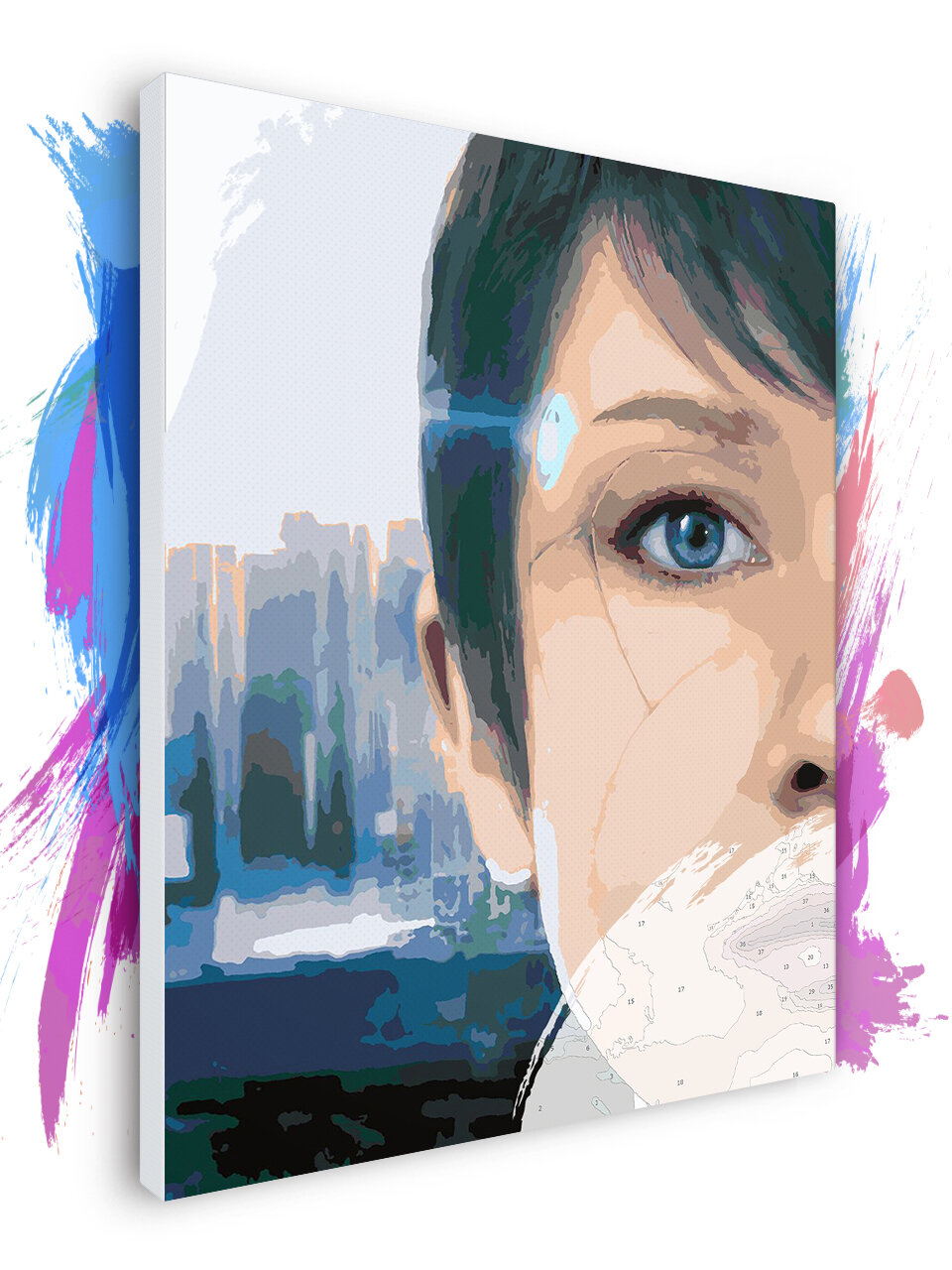 Картина по номерам на холсте Detroit Become Human, 100 х 150 см