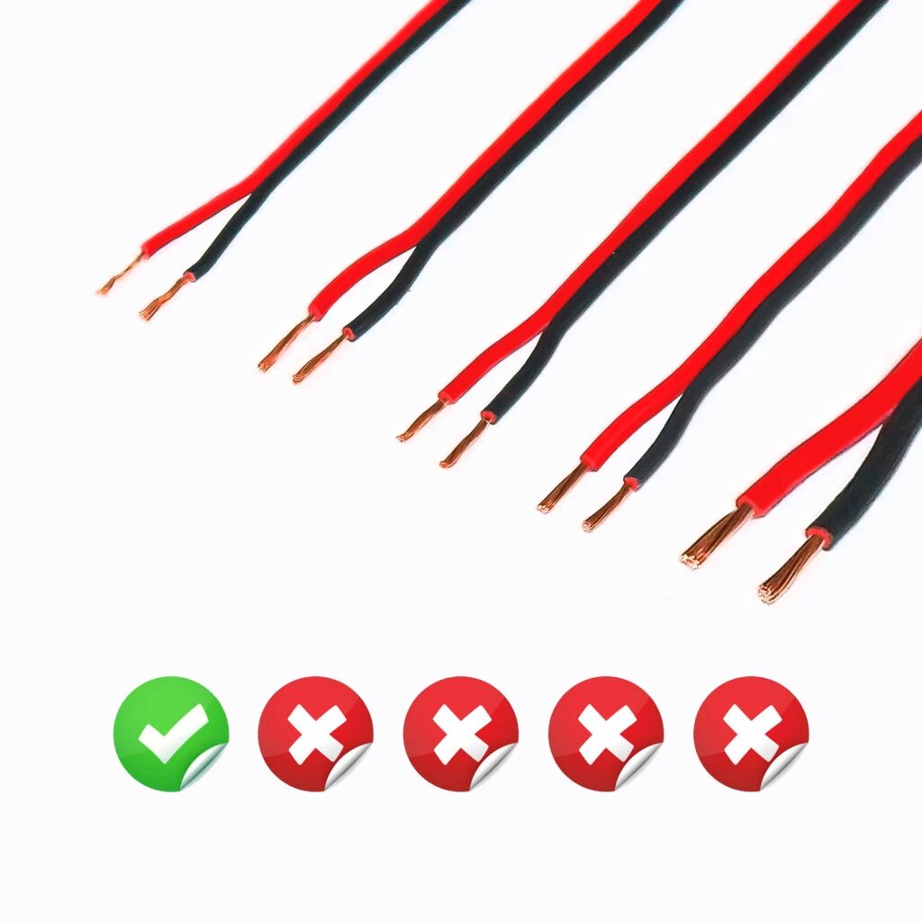 Провод электропроводки 0,5 мм двойной (5 м) "SLON"