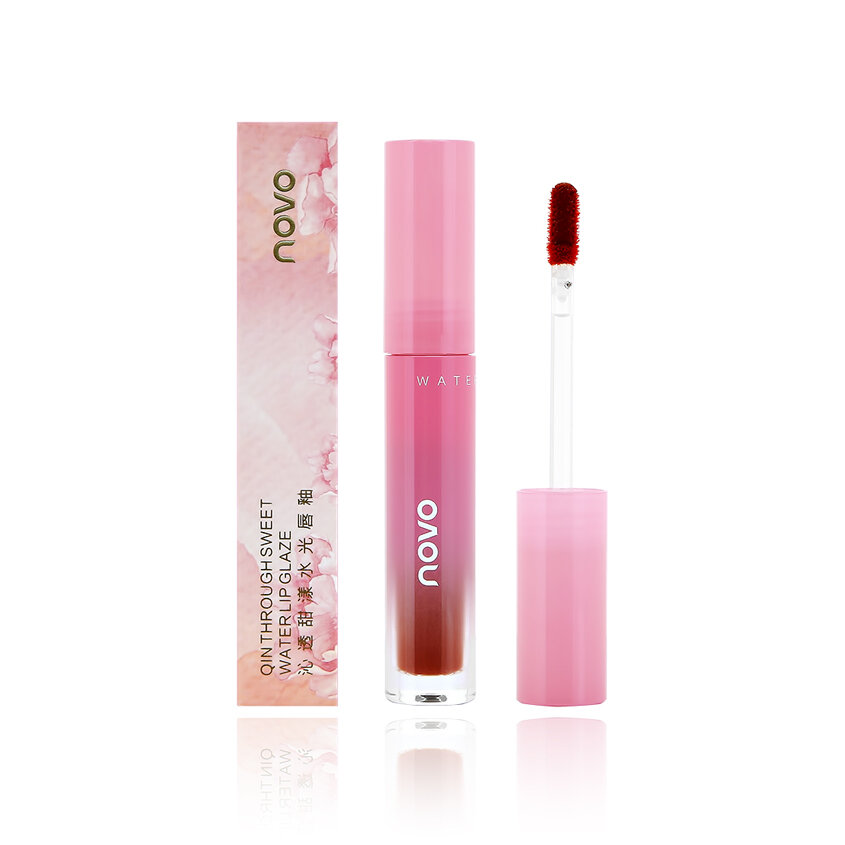 Тинт для губ `NOVO` WATER TINT жидкий (влажный финиш) тон 18 Full Of Molasses Peaches