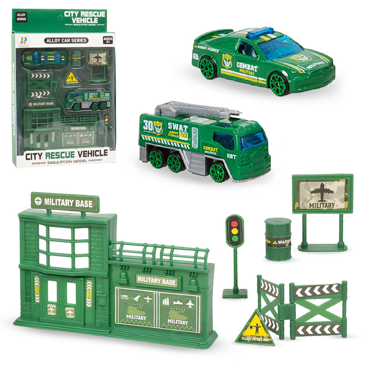 Игровой набор TONG DE Военная техника, со светофором, для мальчиков