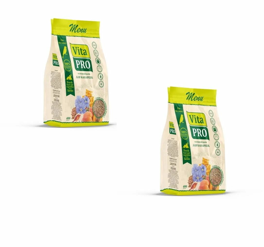 Vita Pro основной корм для канареек, 400 гр, 2 уп