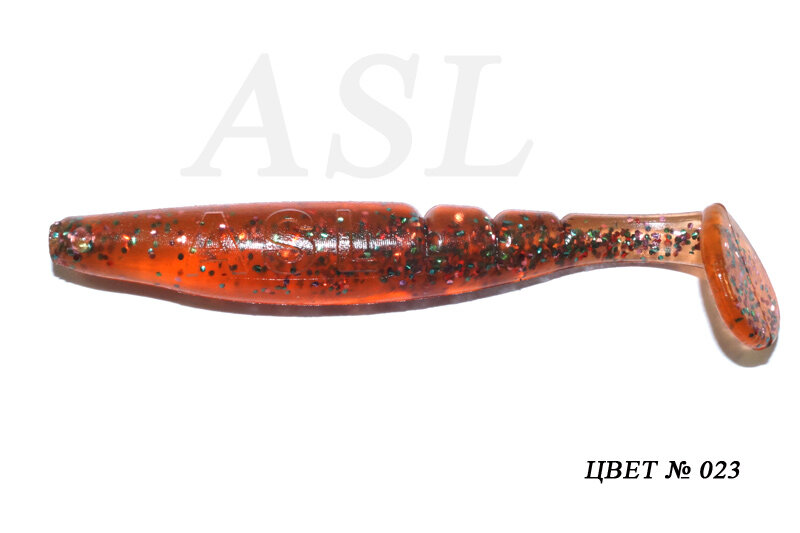 Силиконовая приманка ASL "Самурай" цвет №023, L-7,5см (3"), 6шт/уп