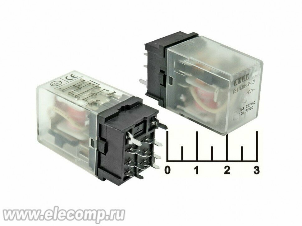 Реле ~220V 16A/250V EE-L1 (JQX-13F-1Z)