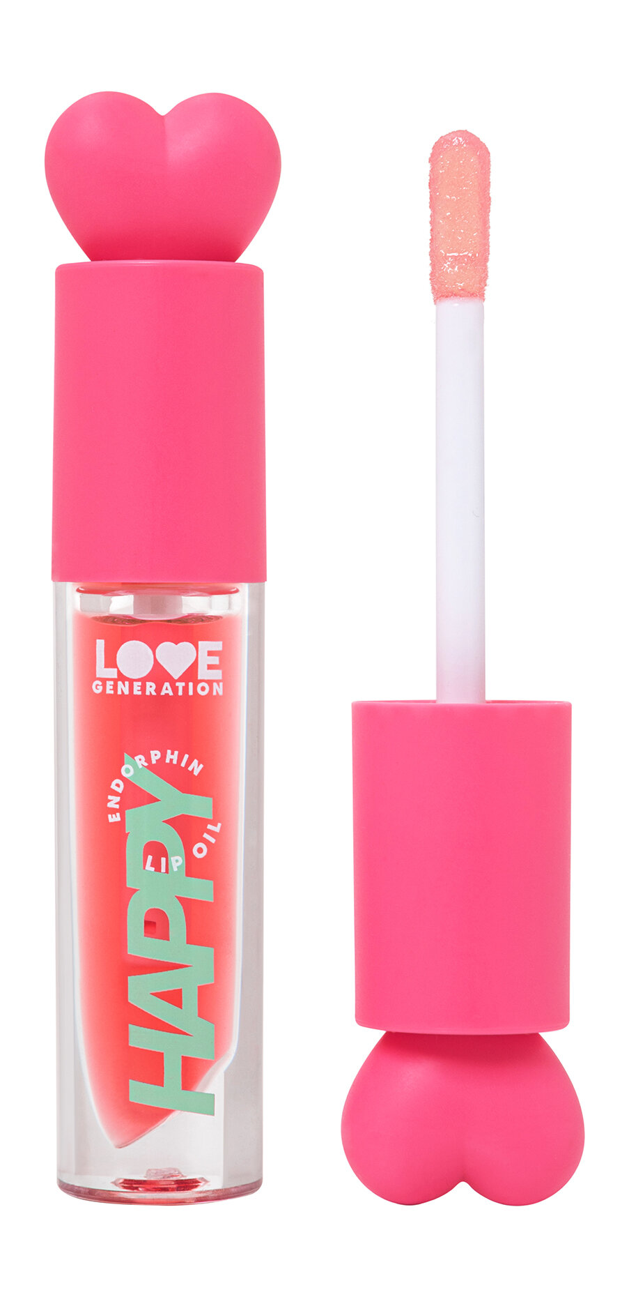 LOVE GENERATION Масло для губ Be happy, 2,3 мл, 01 Прозрачно-розовый