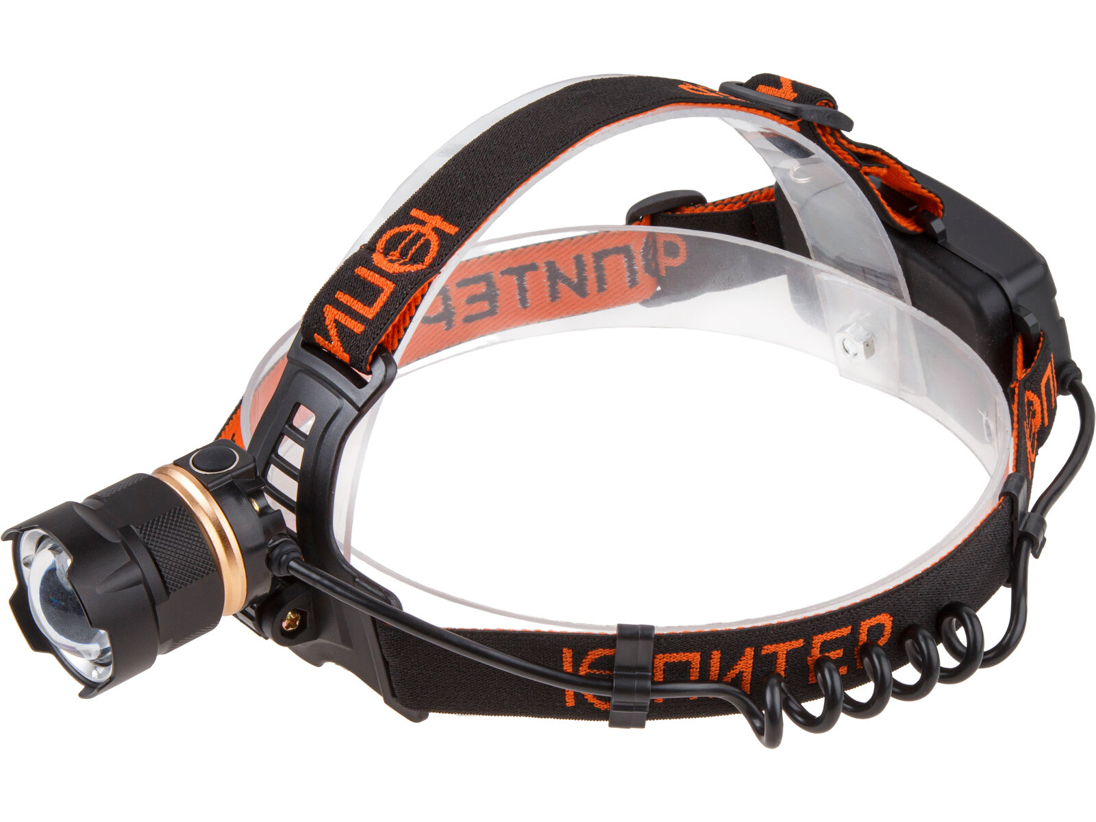 Фонарь налобный светодиодный аккум. ZOOM 10Вт юпитер (USB A - Type-C кабель в комплекте) (JP1060)