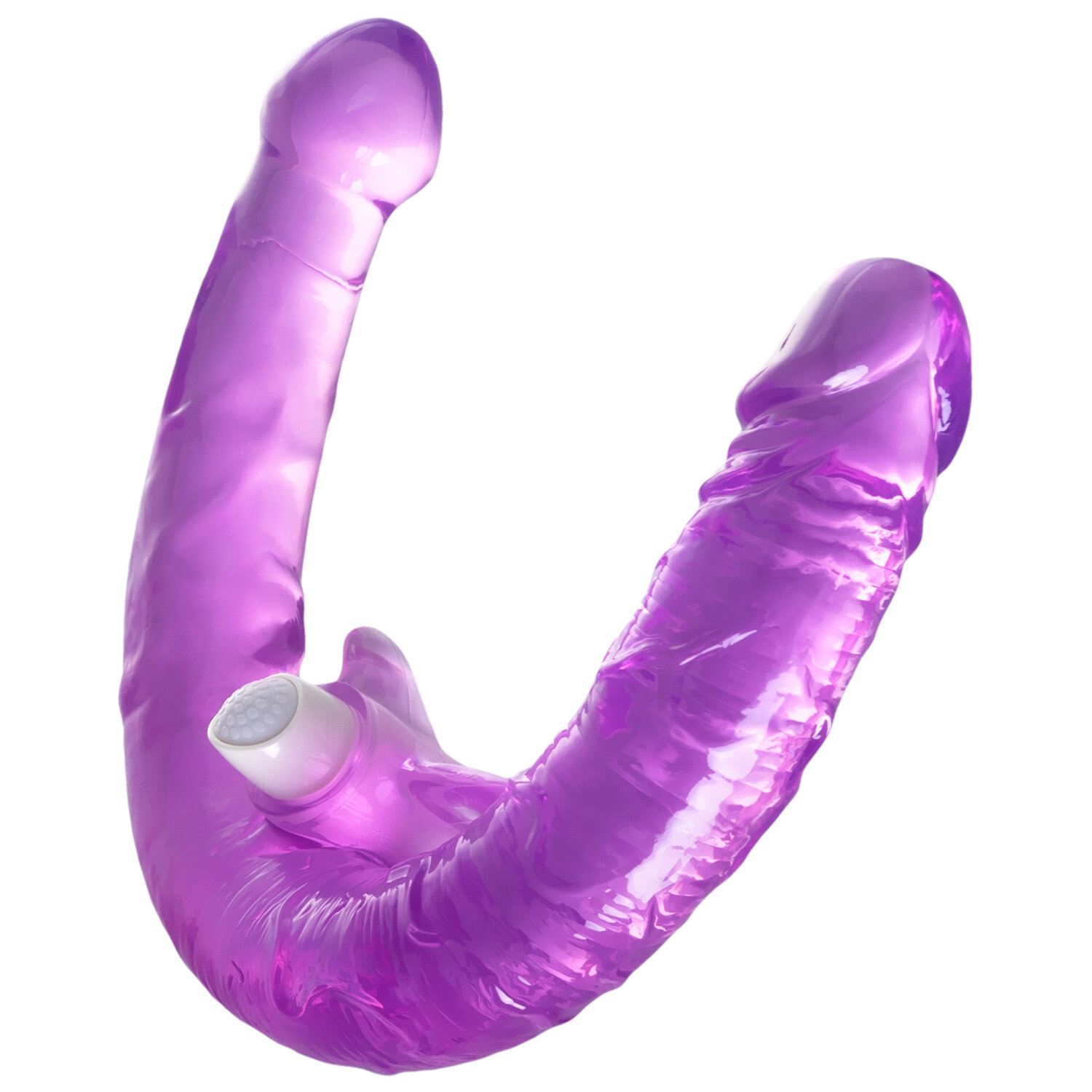 Двусторонний фаллоимитатор Basic Double Dildo with Vibro Bullet