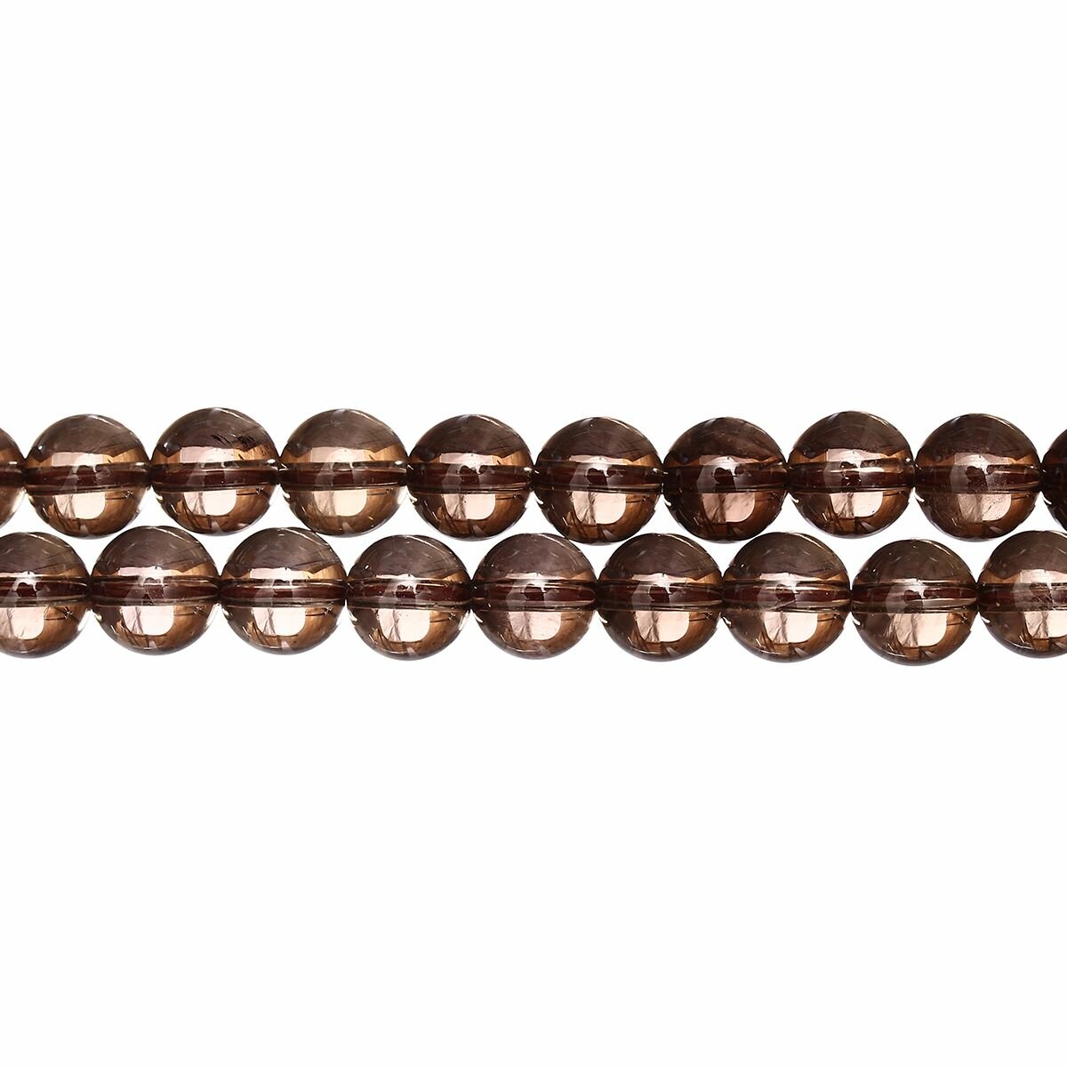 Бусины каменные, раухтопаз, 8мм, 48 шт, низка