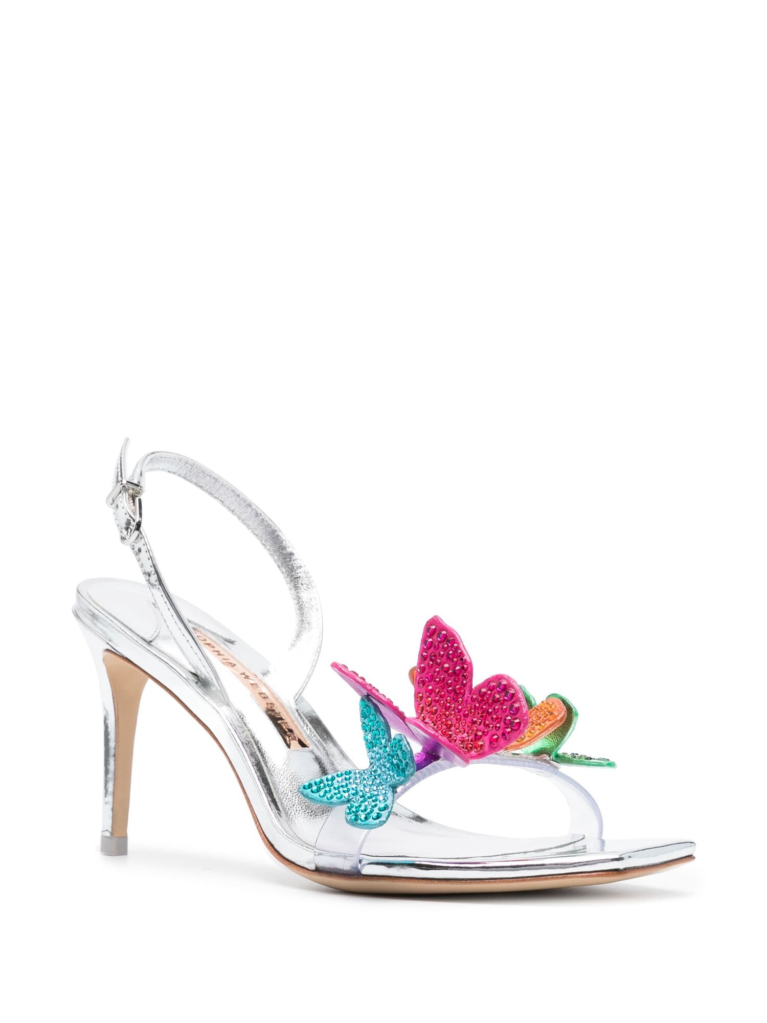 Босоножки Sophia Webster Vanessa 85mm slingback sandals, размер 37, Silver — фото 1