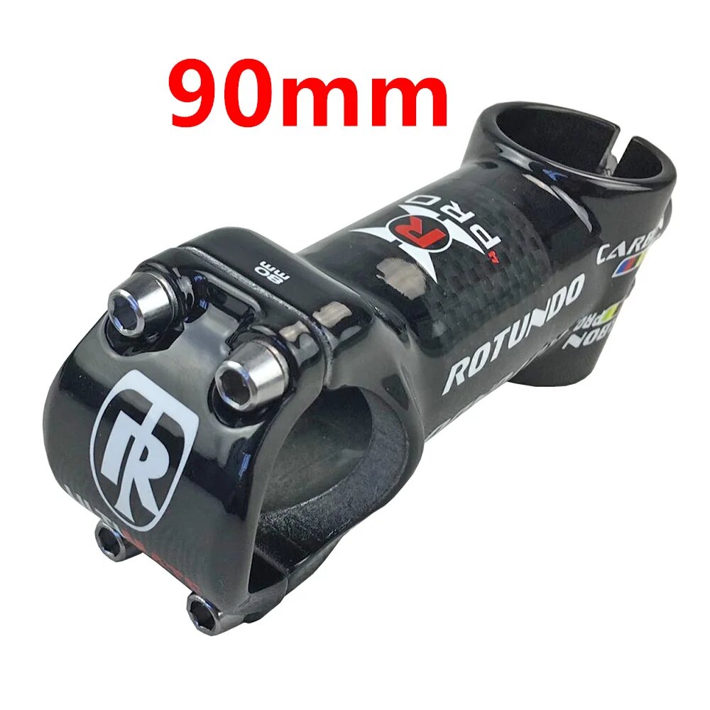 ROTUNDO Вынос руля из карбона 3K для шоссейных/горных велосипедов 6° 90mm