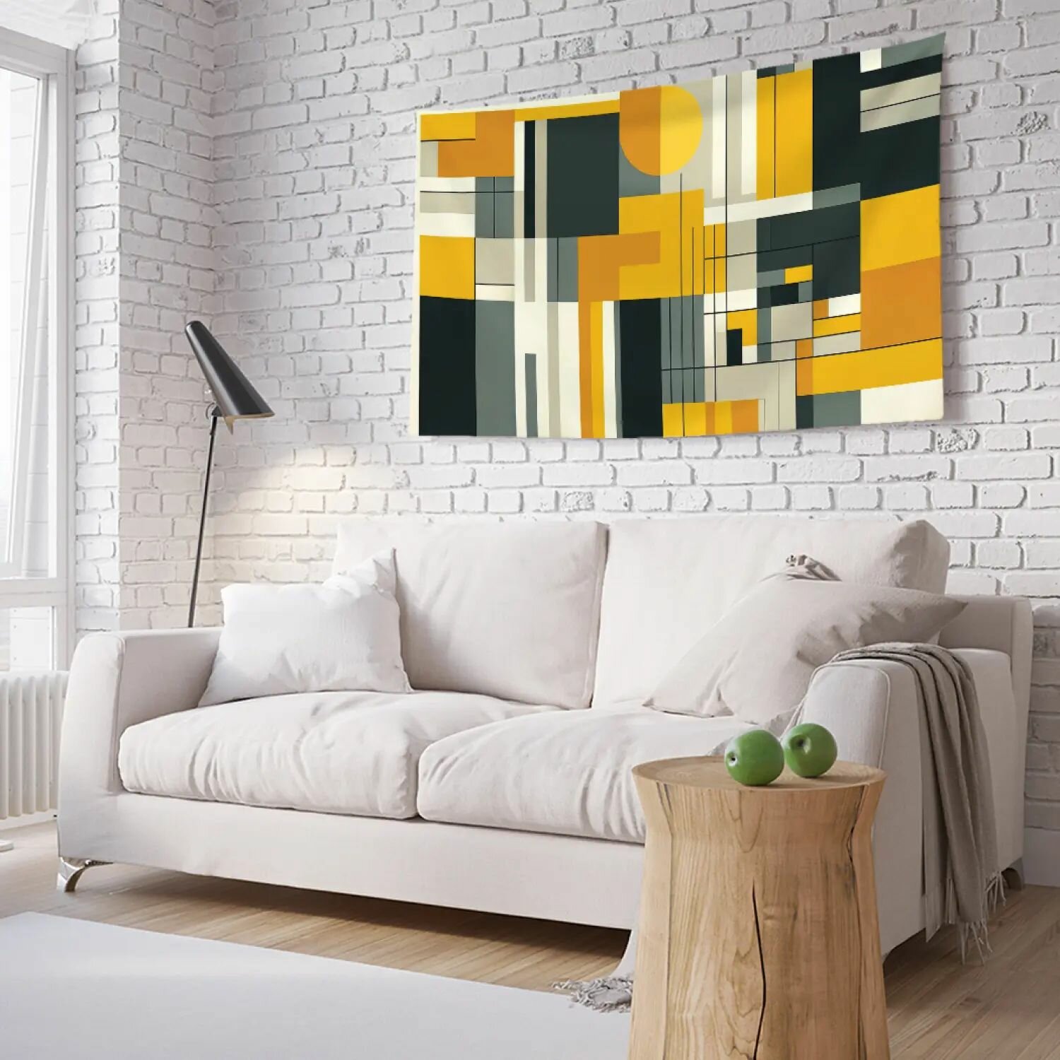 Горизонтальное фотопанно на стену JoyArty "Линейная абстракция", из ткани, 100х150 см