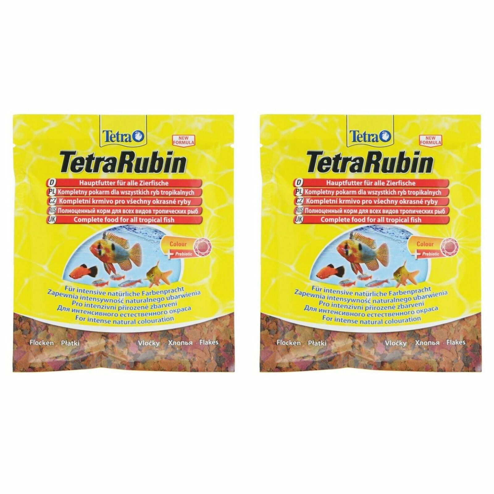 Tetra Корм для усиления естественной окраски рыб Rubin, хлопья, 12 г, 2 уп
