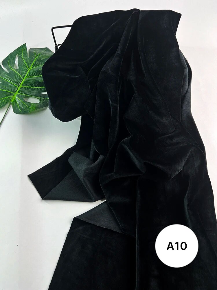 Плюшевая ткань ZYFMPTEX Velboa Minky 1 мм 45x50 см Черный, A10