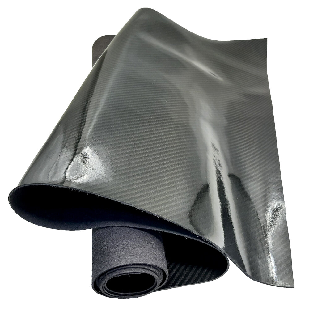 Экокожа на микрофибре под Carbon цвет черный 100х140 см