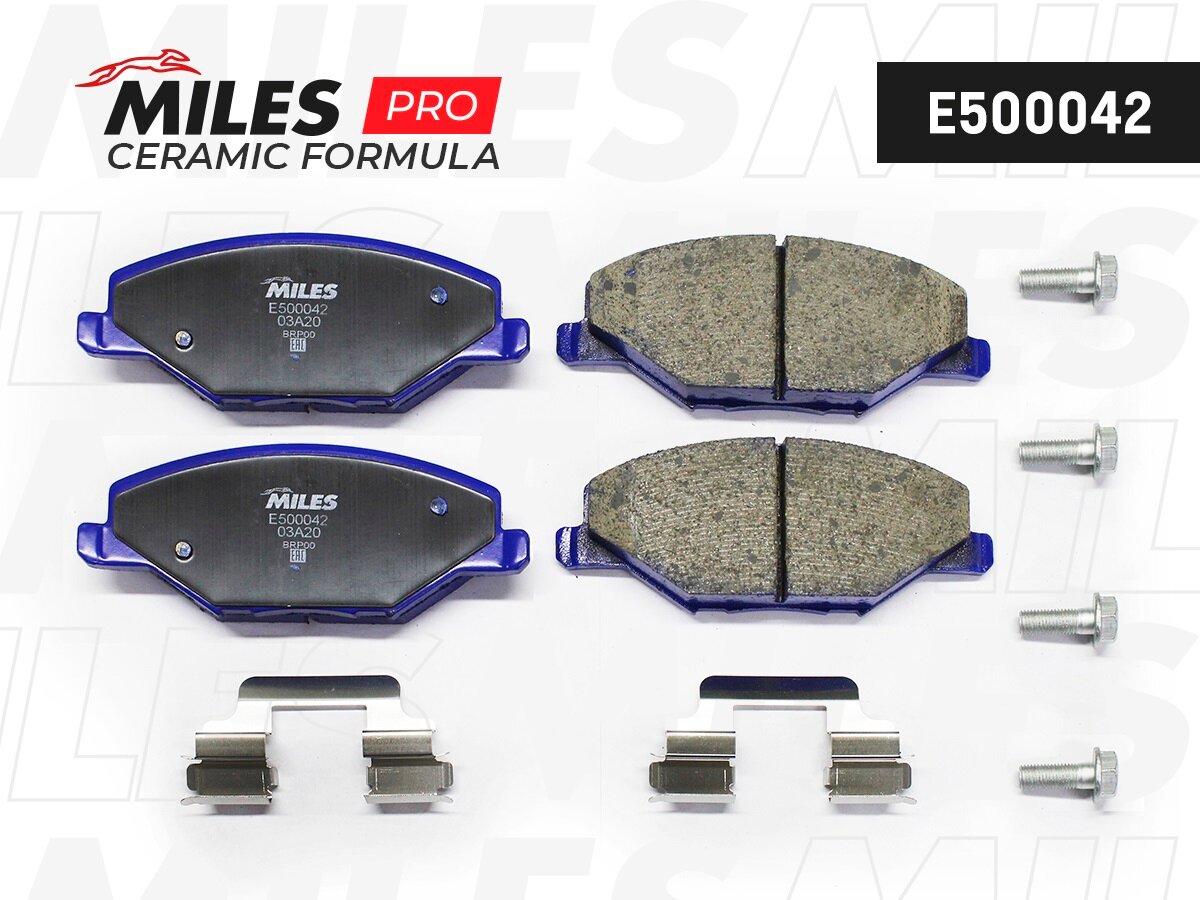 Колодки тормозные VAG Polo Sedan RUS 10-; Skoda Fabia 07-, Rapid 15- (1ZE) передние Miles Ceramic