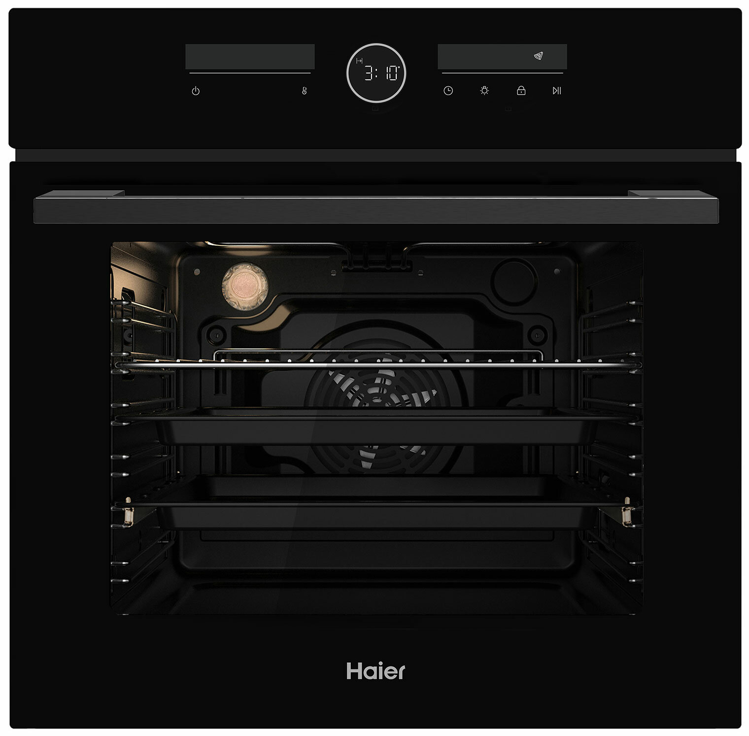 Электрический духовой шкаф Haier HOX-FT5AMTB 59 см, 76 л, гриль и конвекция, черный