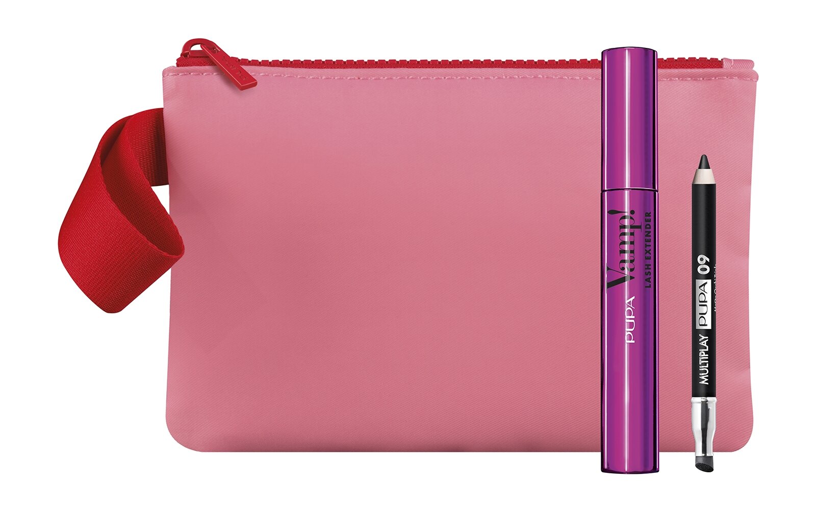 PUPA Набор Vamp! (Тушь Vamp! Lash Extender,14 мл + Карандаш для глаз MiniMultiplay, 0,8 г + Косметичка)