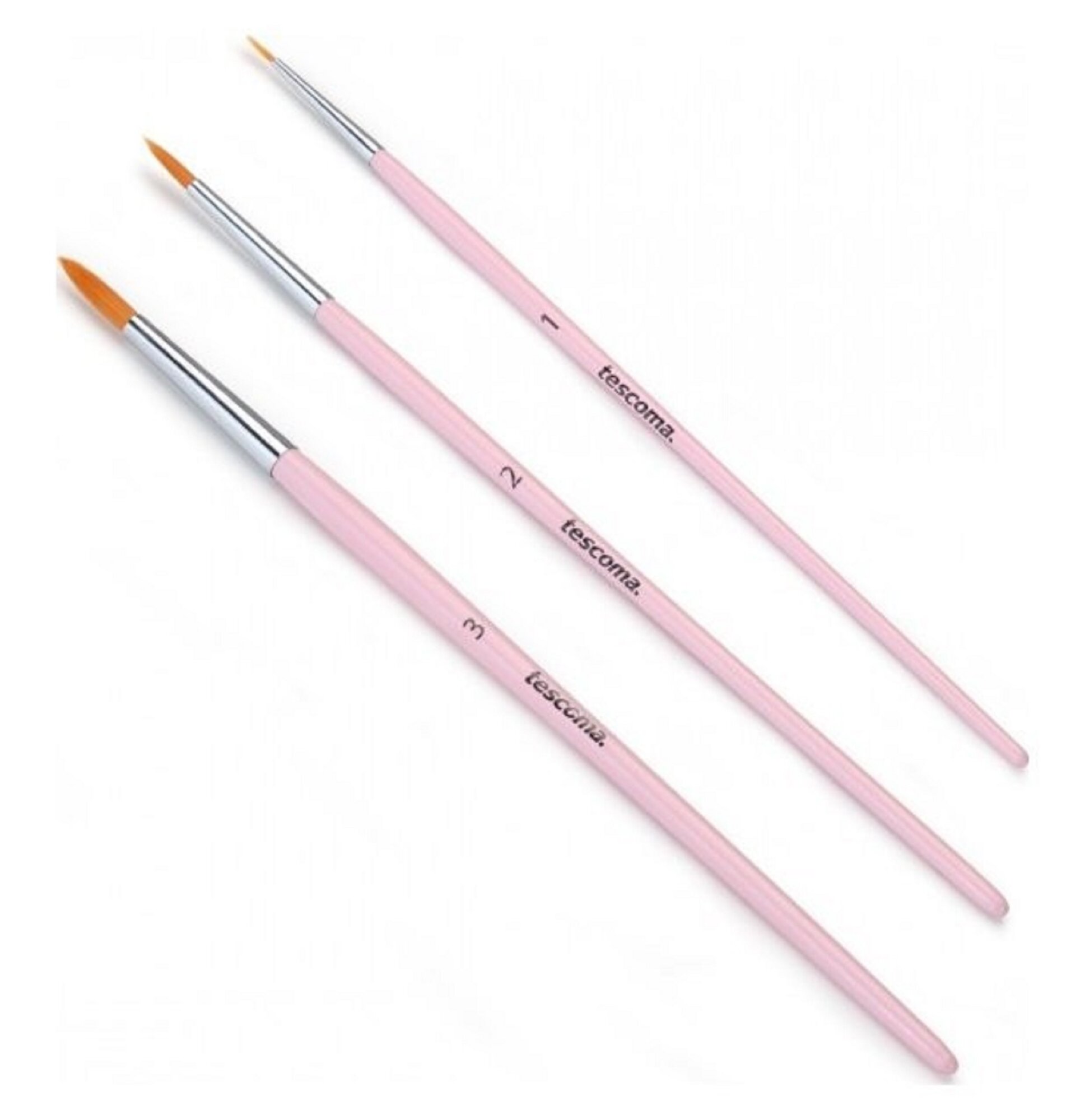 Кисть кулинарная - кисточки кондитерские круглые DELICIA, 3 шт